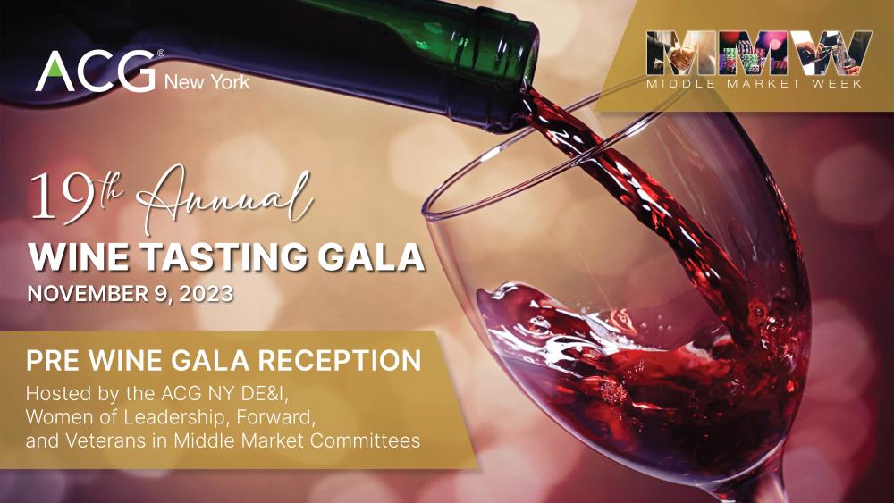 2023 ACG NY MMW Pre Wine Gala Reception | ACG New York